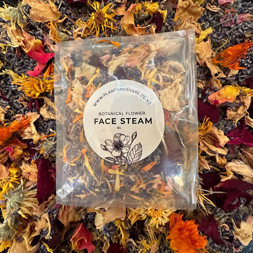 Botanical Flower Face Steam - Plant and Share