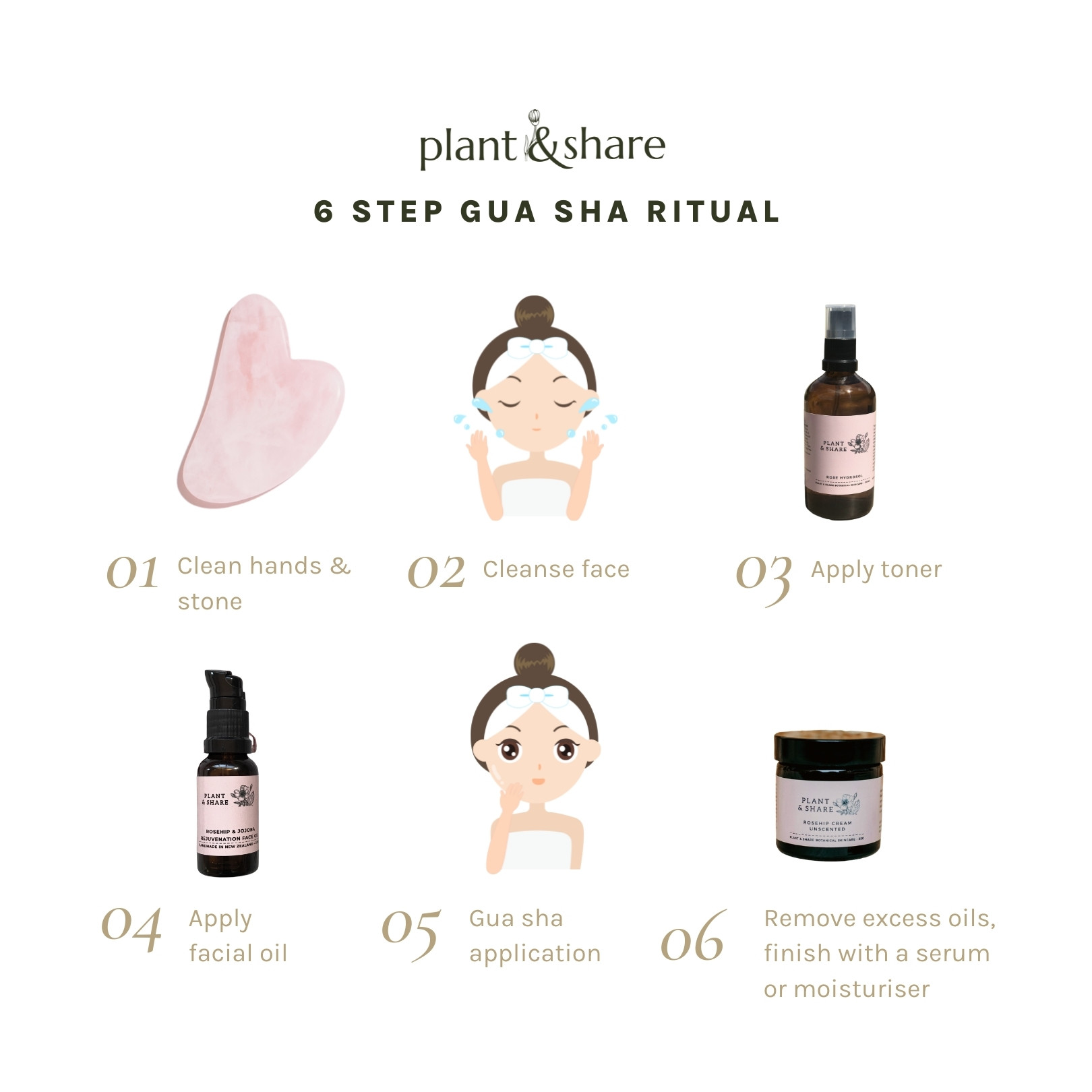 6 step gua sha ritual - Plant and Share